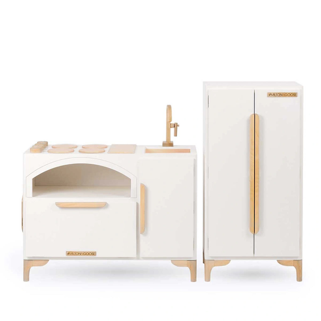 Luca Play Kitchen 2-Piece Set with Refrigerator | Milton & Goose